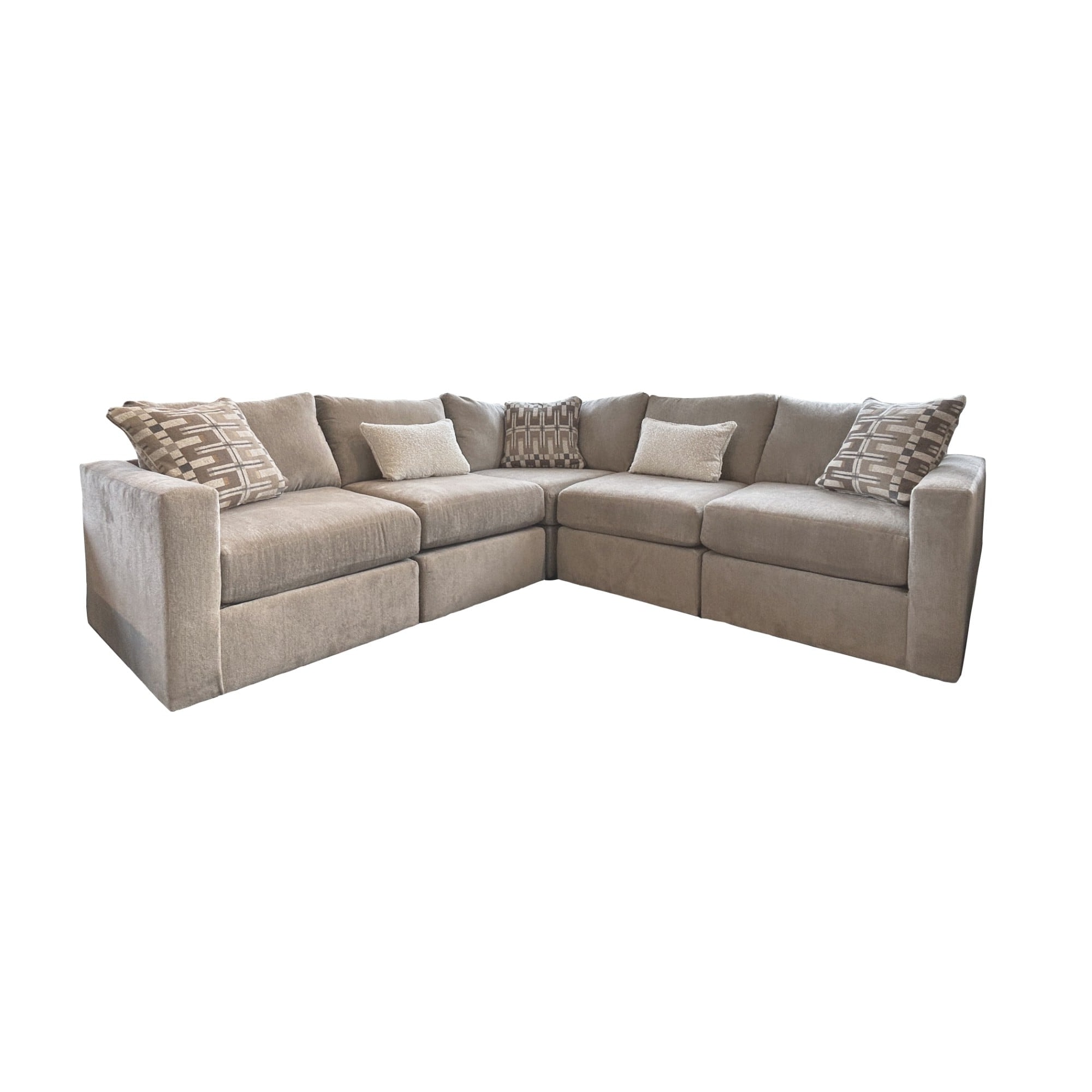 5 Piece Modular Sectional - Nolte Pebble - Louis Mohana Furniture, Bourg Louisiana